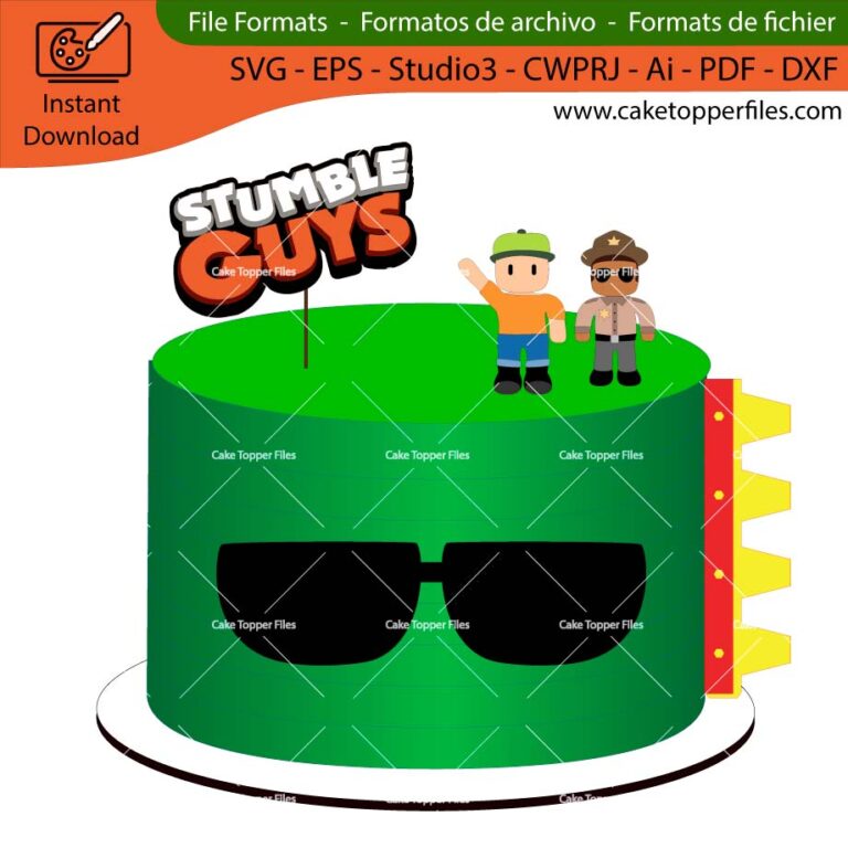Stumble Guys Cake Topper Digital Cut File